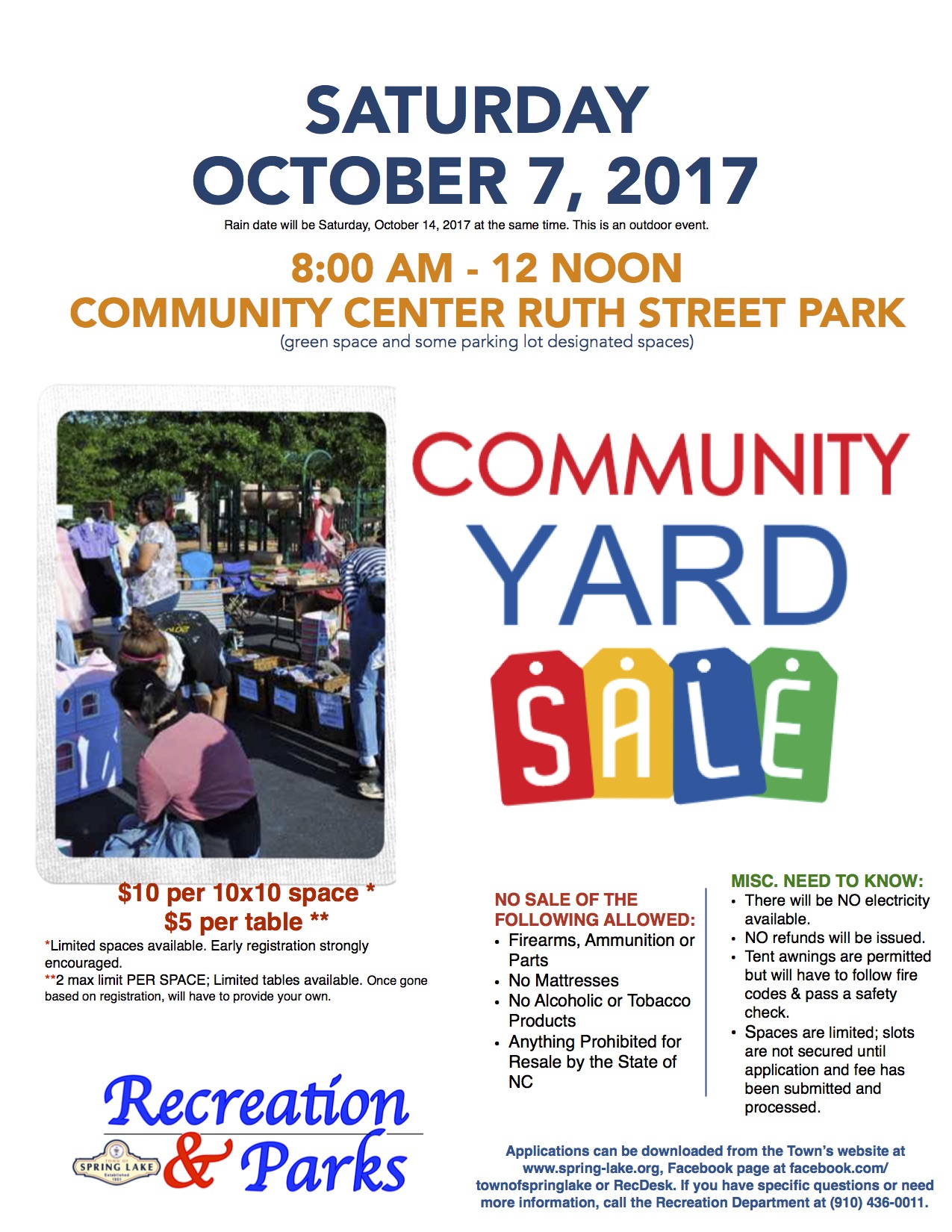 Community Yard Sale | Town of Spring Lake : Town of Spring Lake
