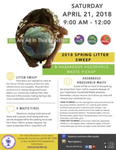 Annual Spring Litter Sweep & Hazardous Household Waste Pick up | Town ...