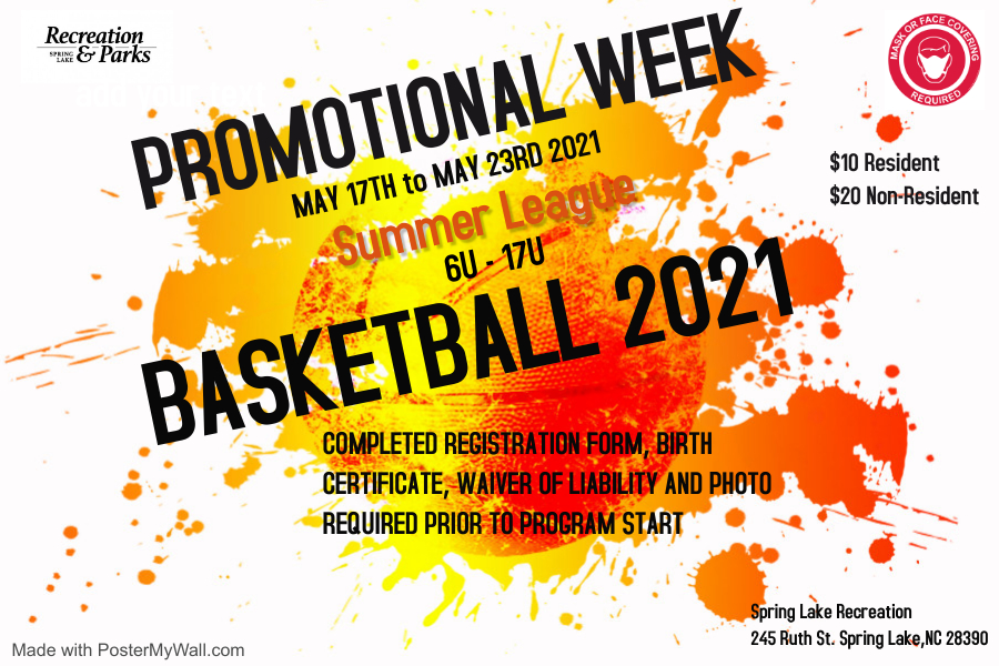 Basketball promotion this week! | Town of Spring Lake : Town of Spring Lake
