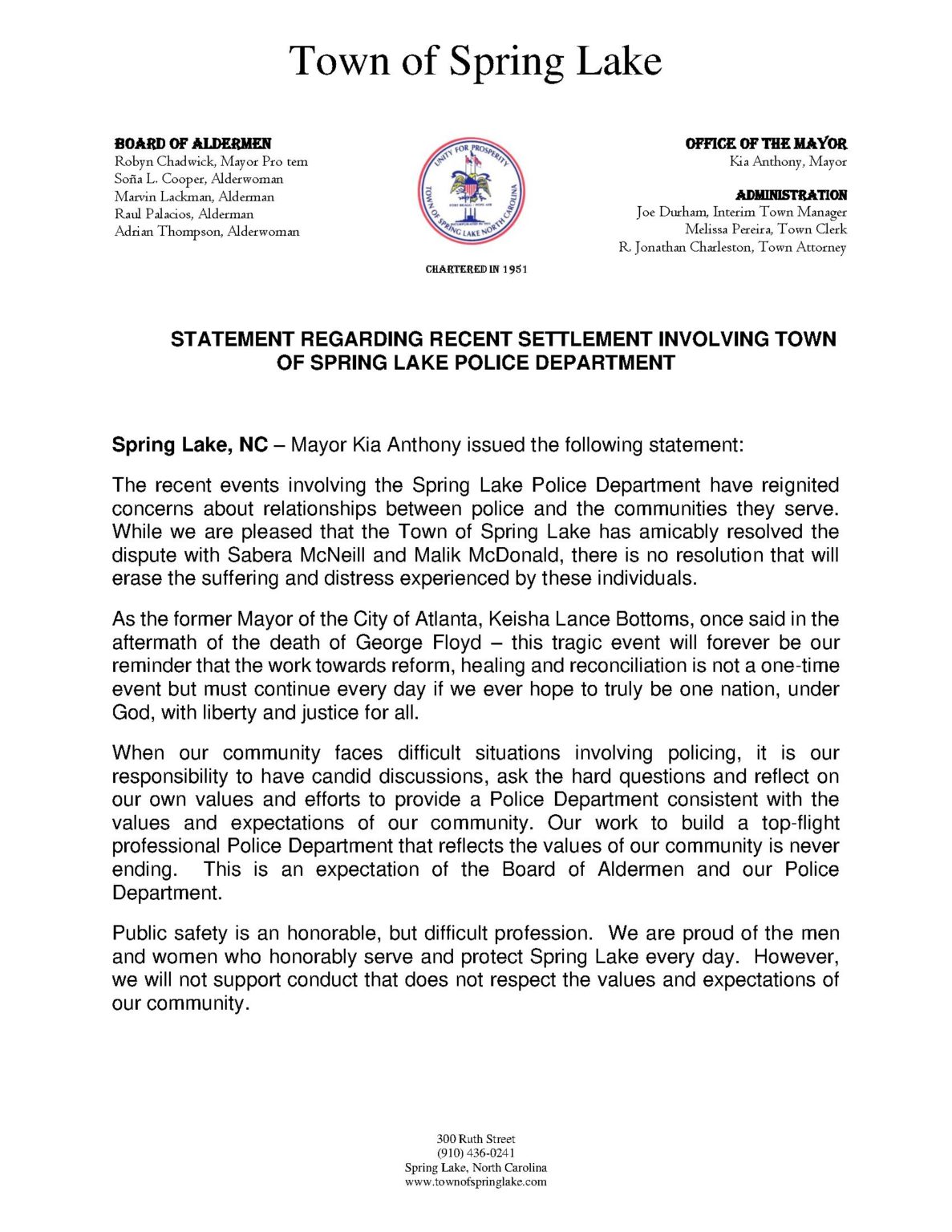 Town of Spring Lake : Town of Spring Lake