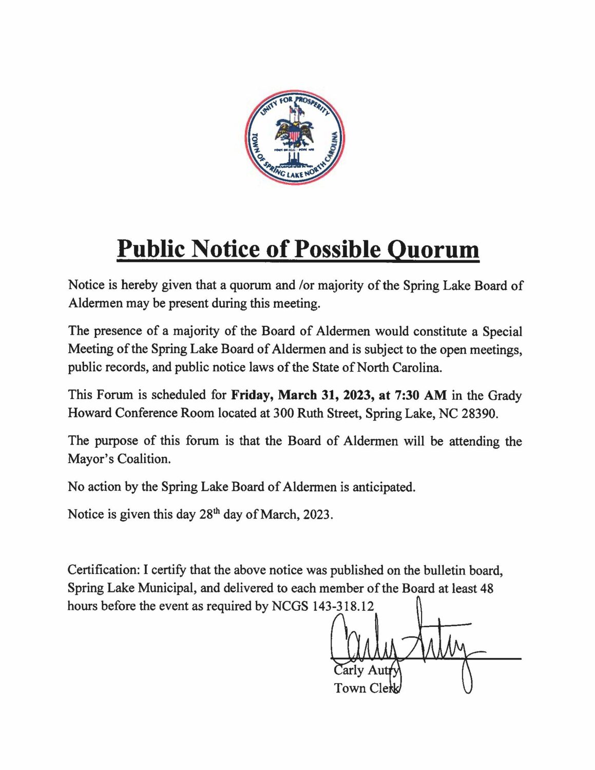 | Town of Spring Lake : Town of Spring Lake