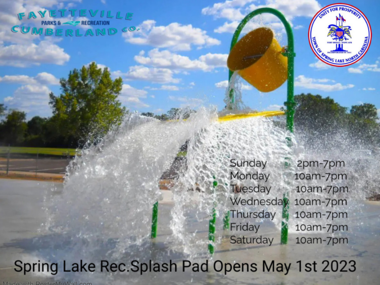 Splash Pad Opens - May 1st, 2023 | Town of Spring Lake : Town of Spring ...