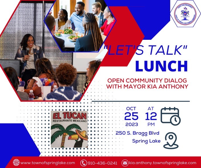 Let's Talk Lunch w/ Mayor Kia Anthony! | Town of Spring Lake : Town of ...