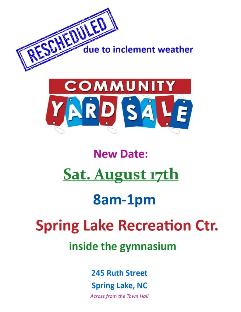 Community Yard Sale Update | Town of Spring Lake : Town of Spring Lake